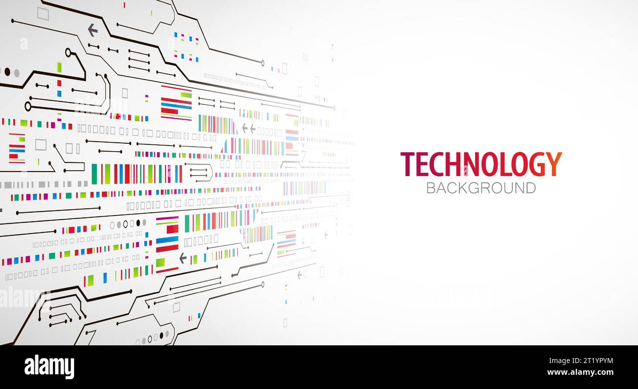 Vector perspective illustration, Hi-tech digital technology and engineering background Stock ...