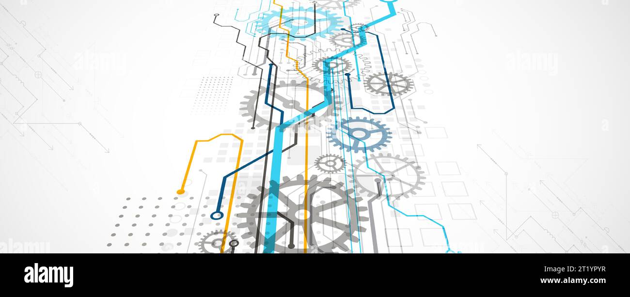 Abstract color vector background on a technological theme is created ...