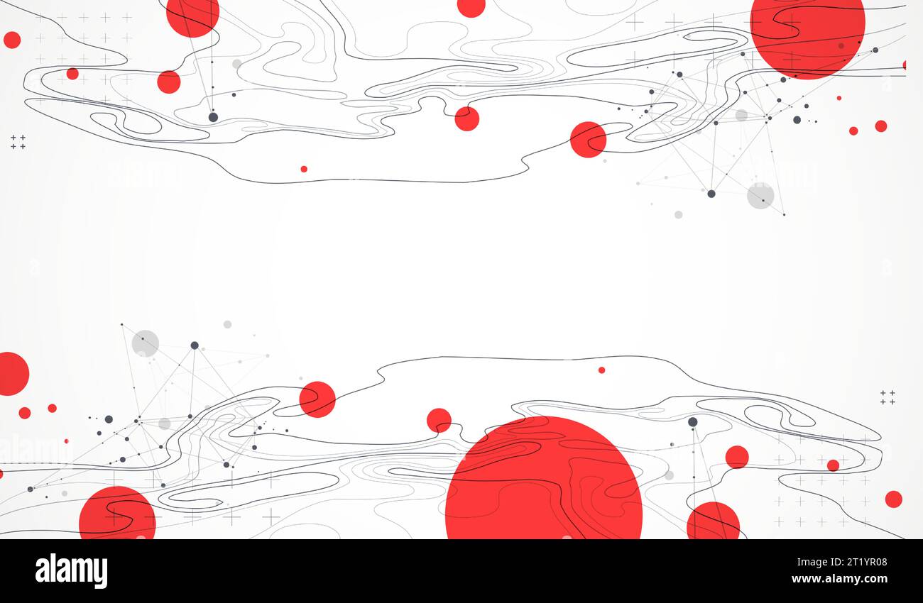 Vector abstract landscape geodesy topography map background. Art Line ...