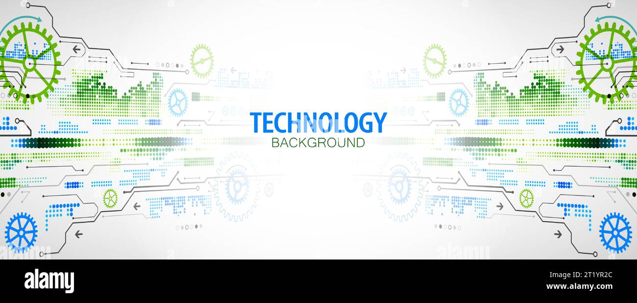 Vector perspective illustration, Hi-tech digital technology and ...