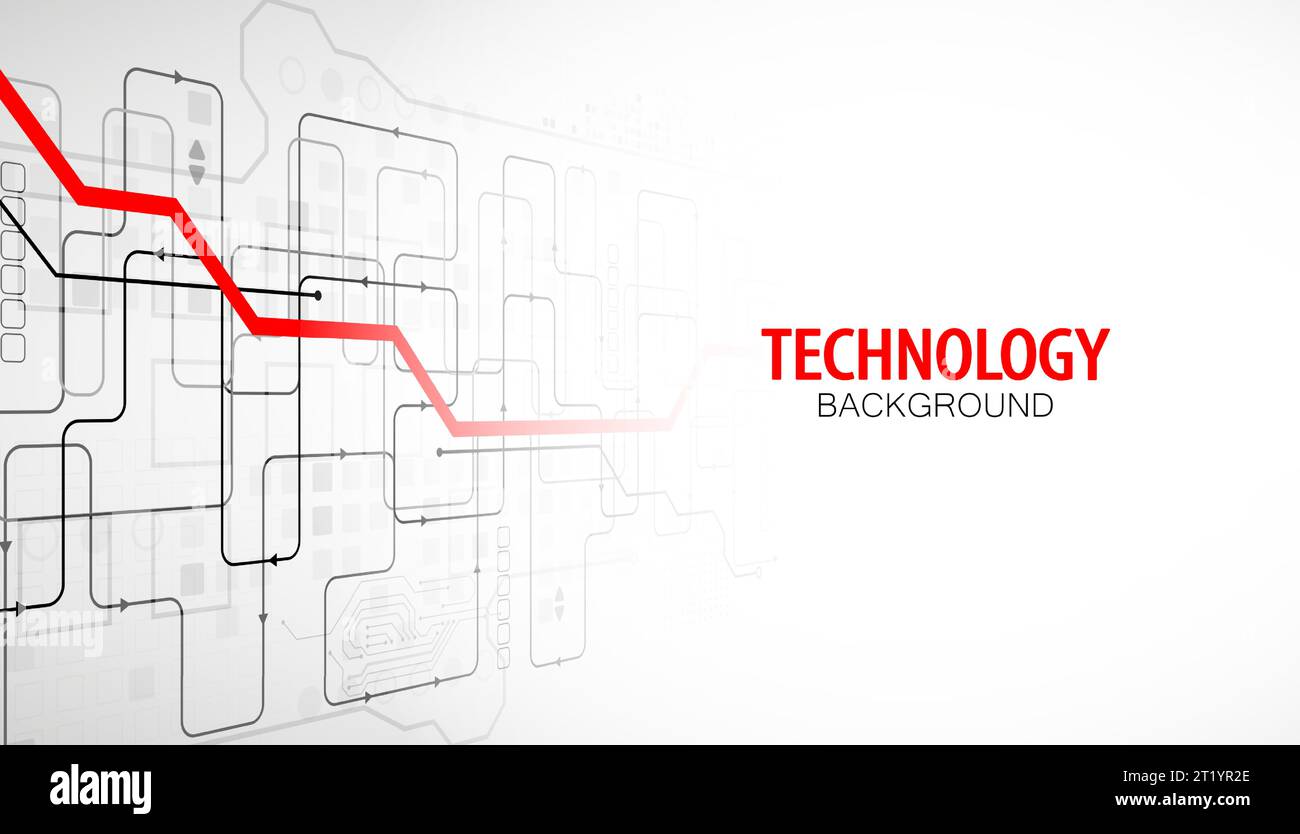 Vector perspective illustration, Hi-tech digital technology and ...