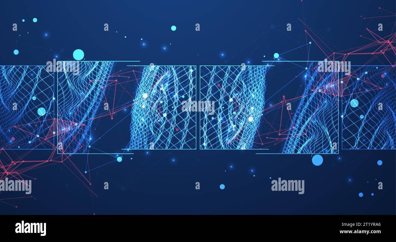 Abstract background. Water wave texture in the middle of the square ...