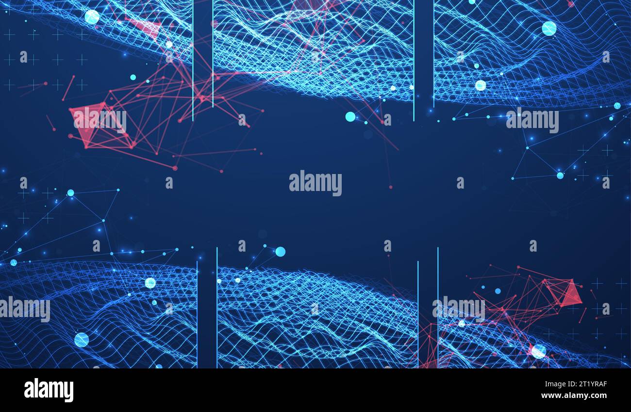 Abstract background. Water wave texture in the middle of the square ...