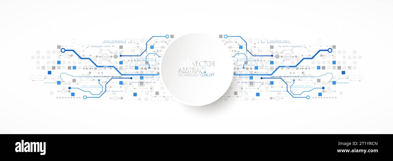 Abstract technology concept. Circuit board, high computer color ...