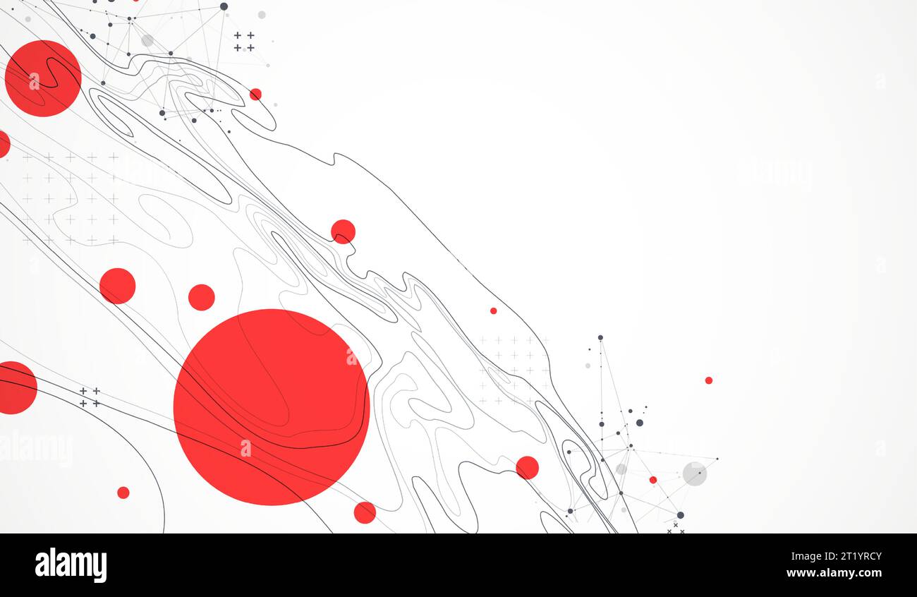 Vector abstract landscape geodesy topography map background. Art Line ...