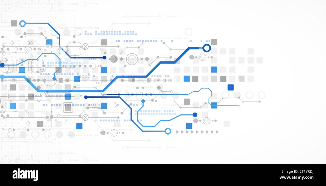 Abstract technology concept. Circuit board, high computer color ...