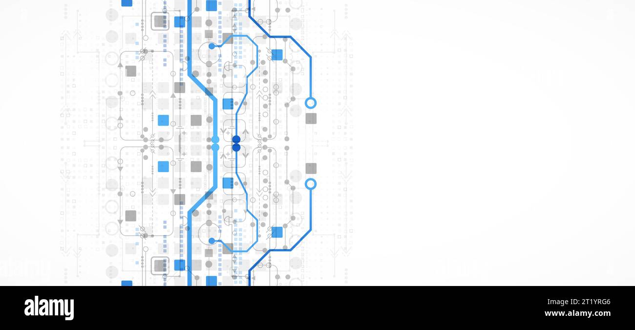 Abstract technology concept. Circuit board, high computer color ...