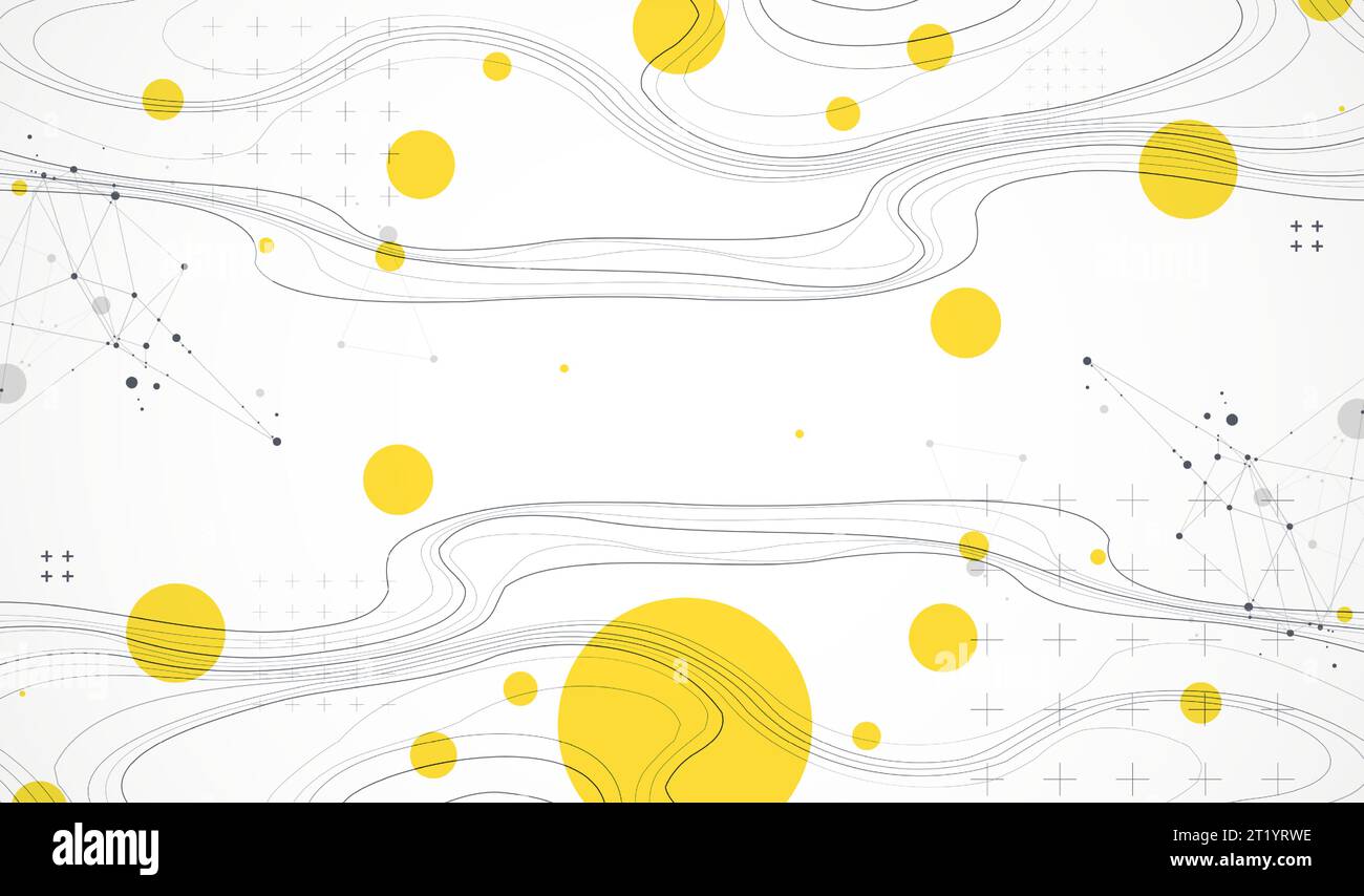 Vector abstract landscape geodesy topography map background. Art Line ...