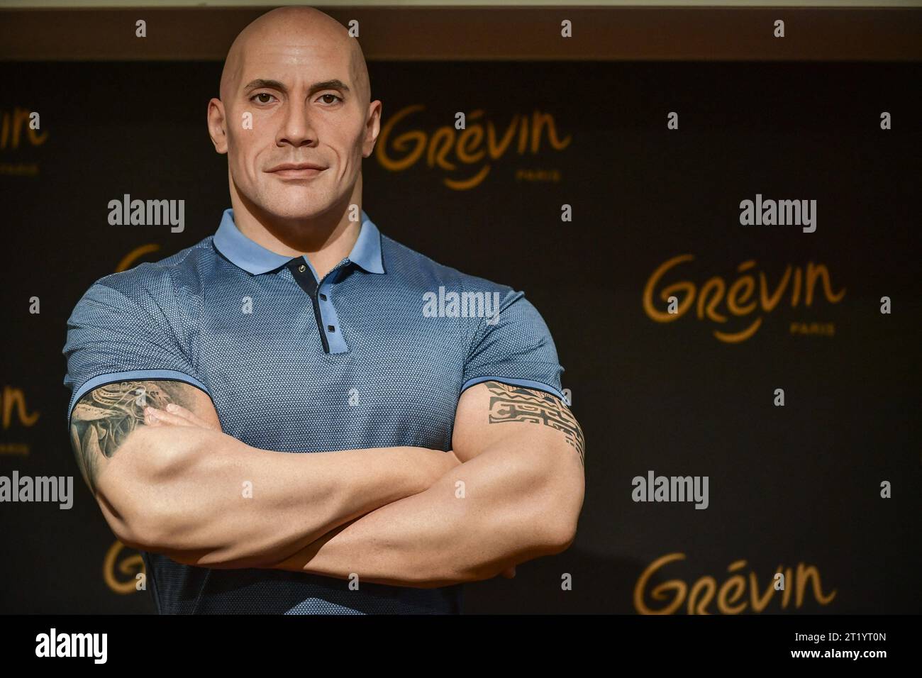 Paris, France. 16th Oct, 2023. The Grevin Museum unveils the sculpture ...