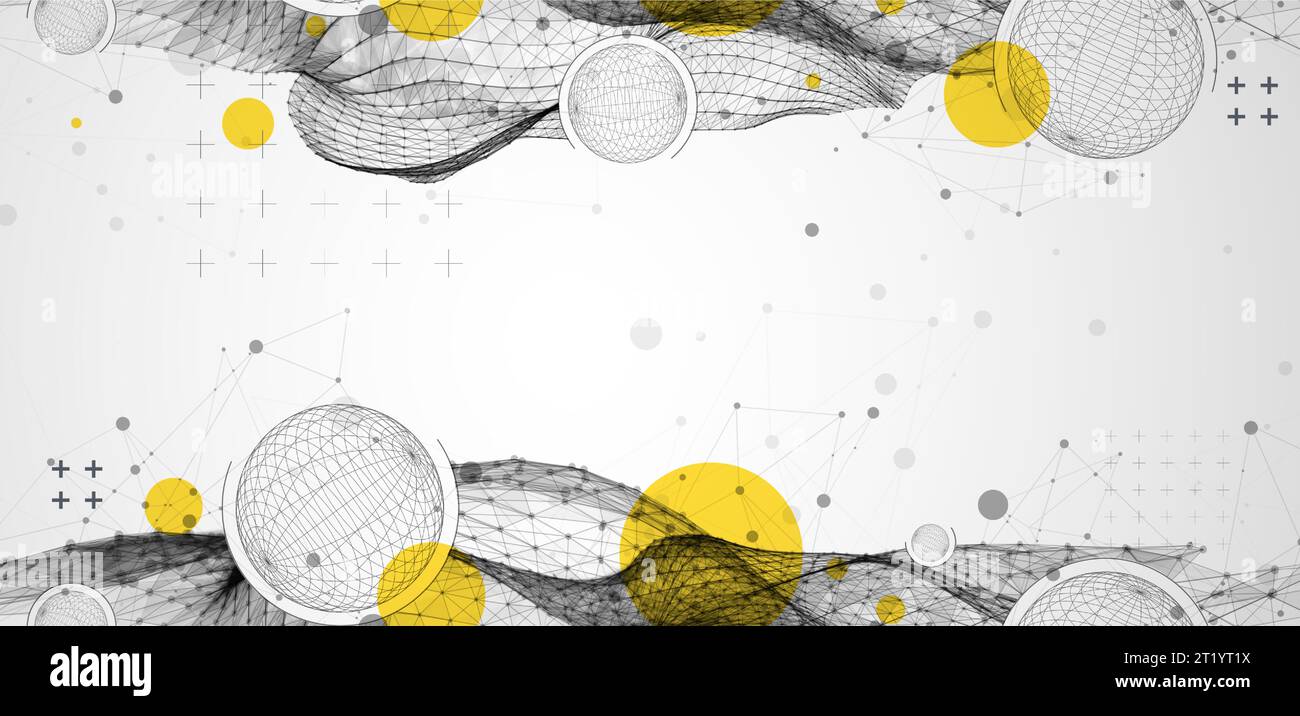 Abstract scientific and technical background. Frame wave with the ...