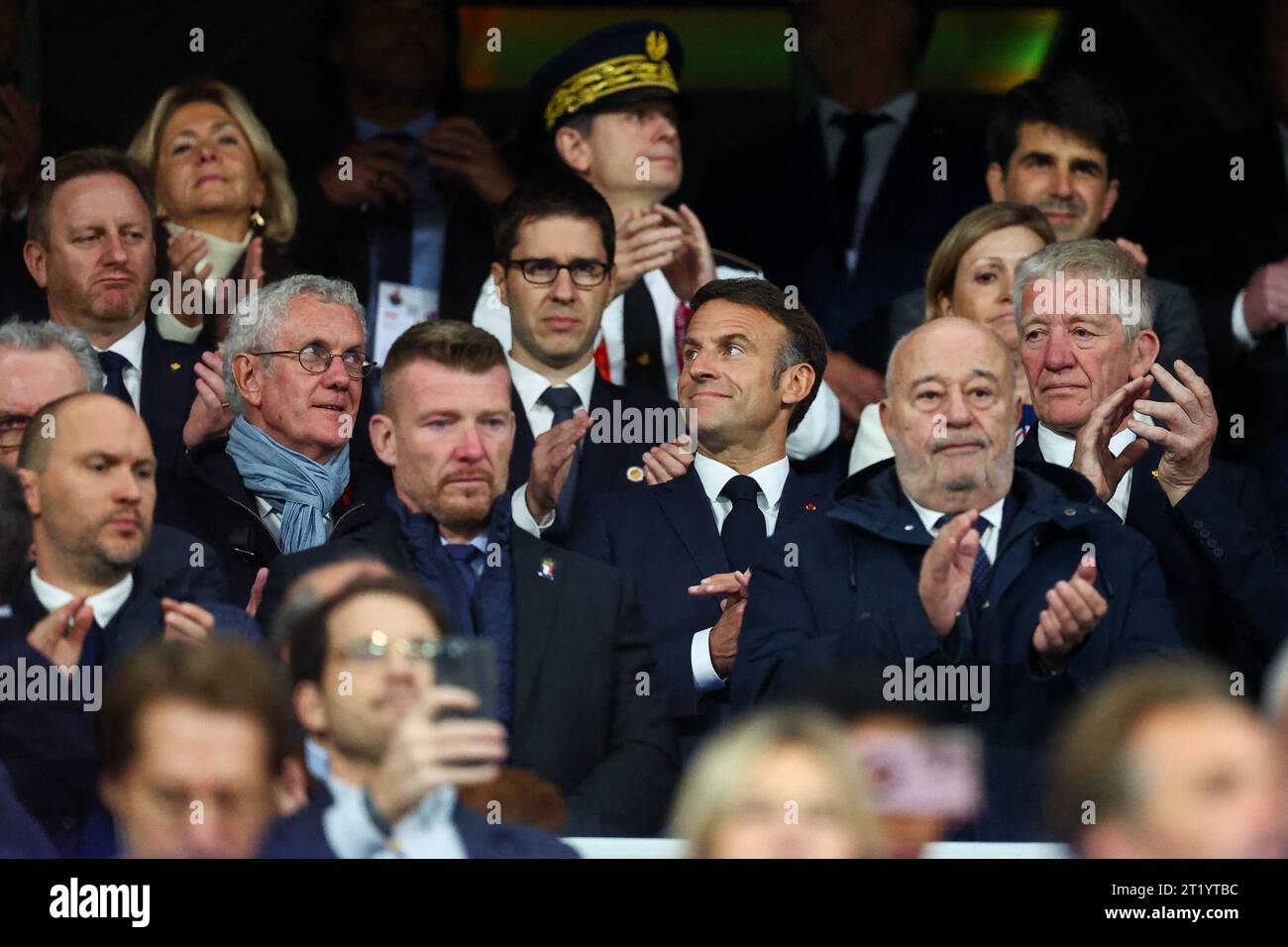 Emmanuel macron october 2023 rugby hi-res stock photography and images ...