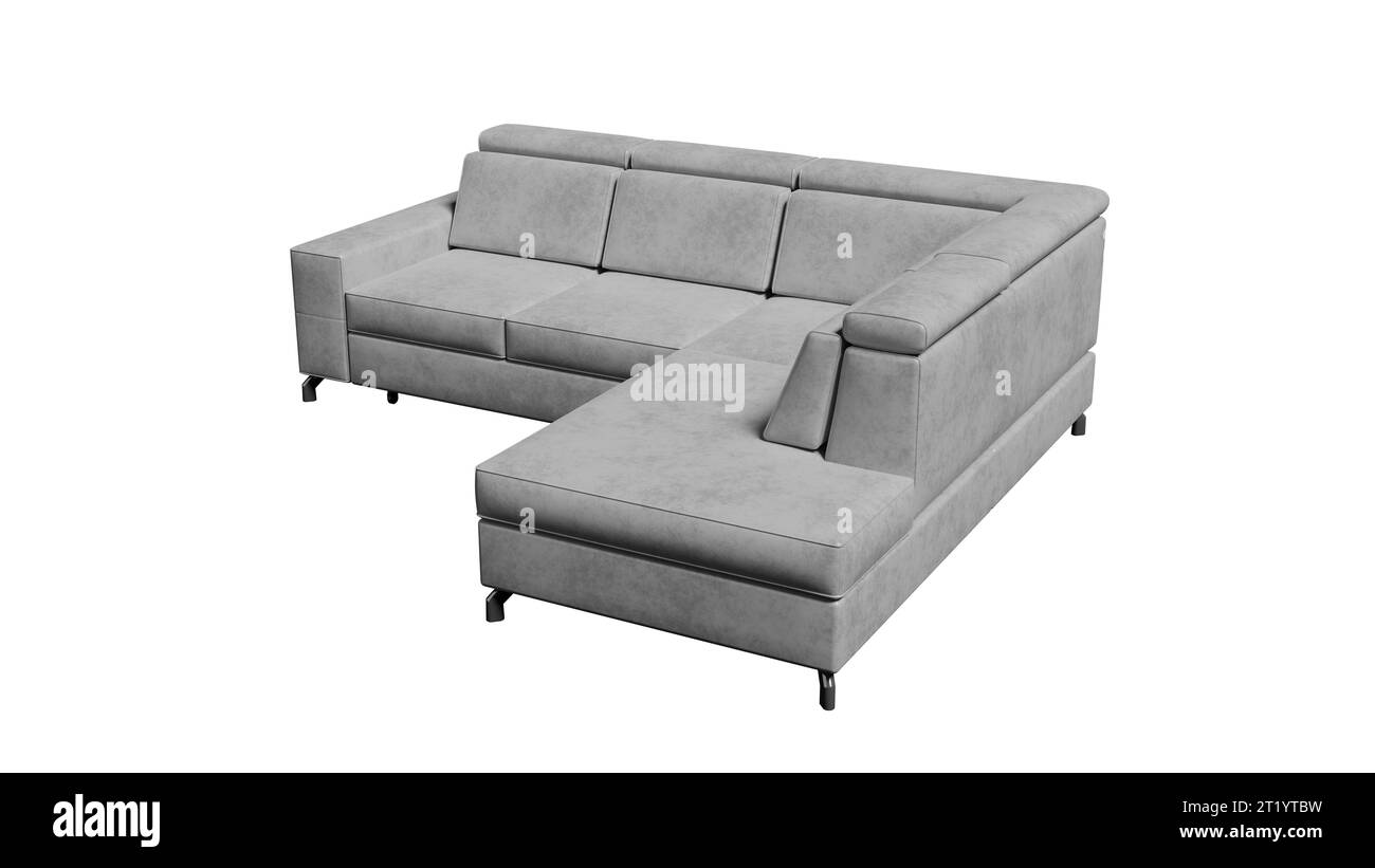 Large sofa on a transparent background, home interior, furniture big ...
