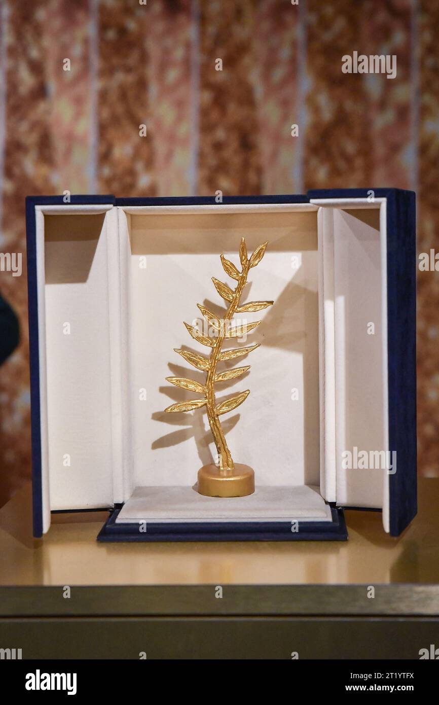 This photograph shows the highest prize awarded at the Cannes Film ...