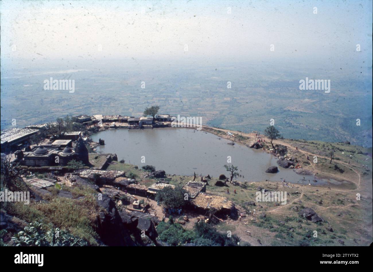 Lake and Temple on Hill, Pavagadh, Gujrat, India Stock Photo - Alamy