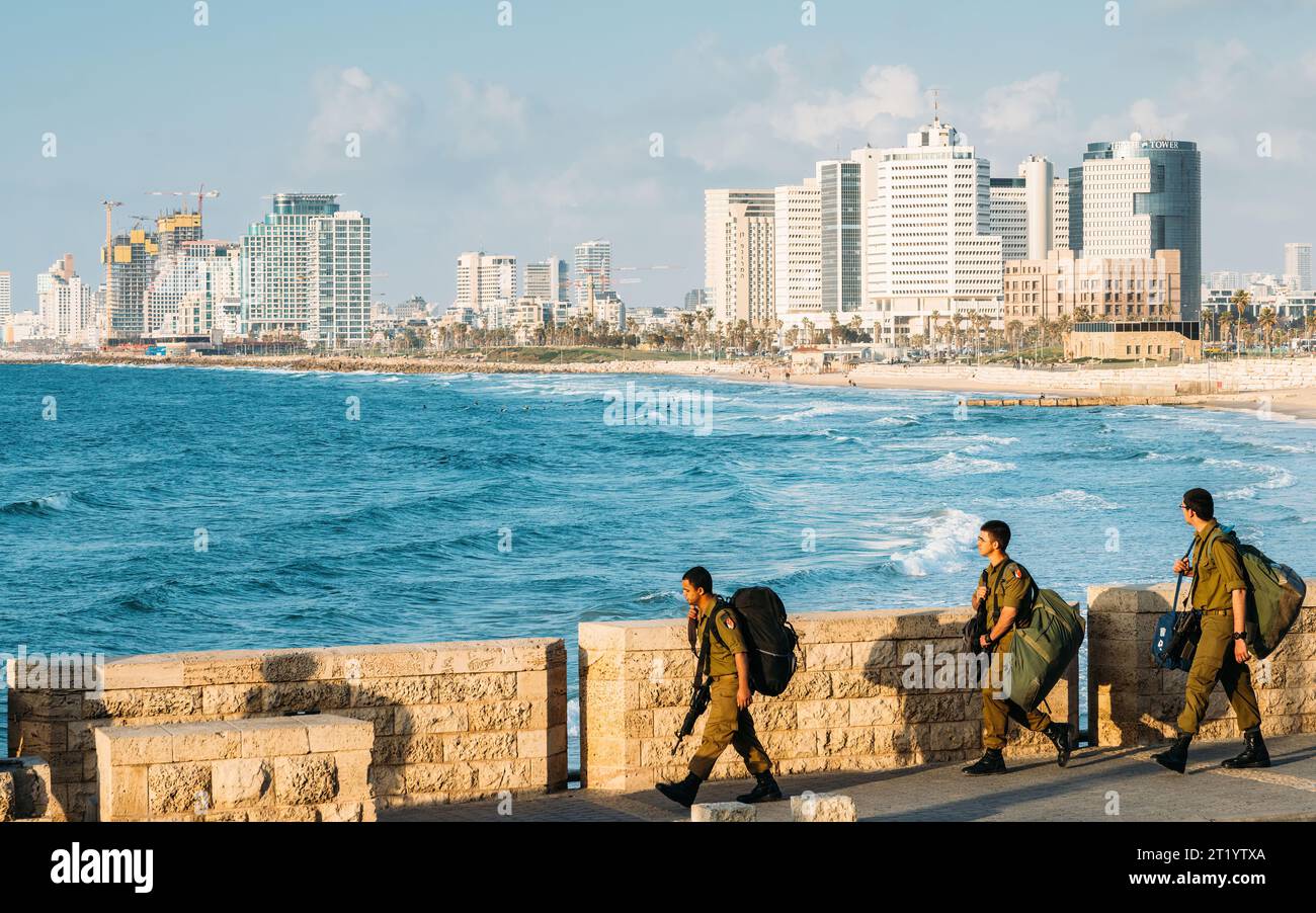 Tel Aviv, Israel - March 3rd, 2017: Soldiers of the Israeli Defense ...