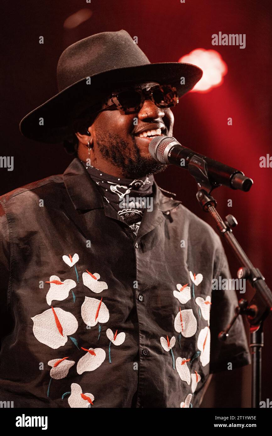 Berlin, Germany. 15th Oct, 2023. Singer Kelvin Jones performs as part ...