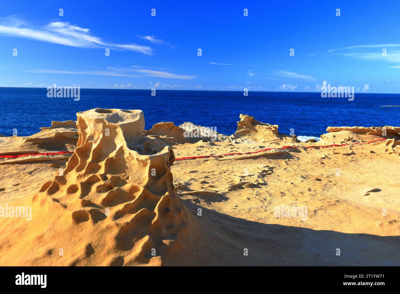 Natural rock formation at Yehliu Geopark, one of most famous wonders in ...