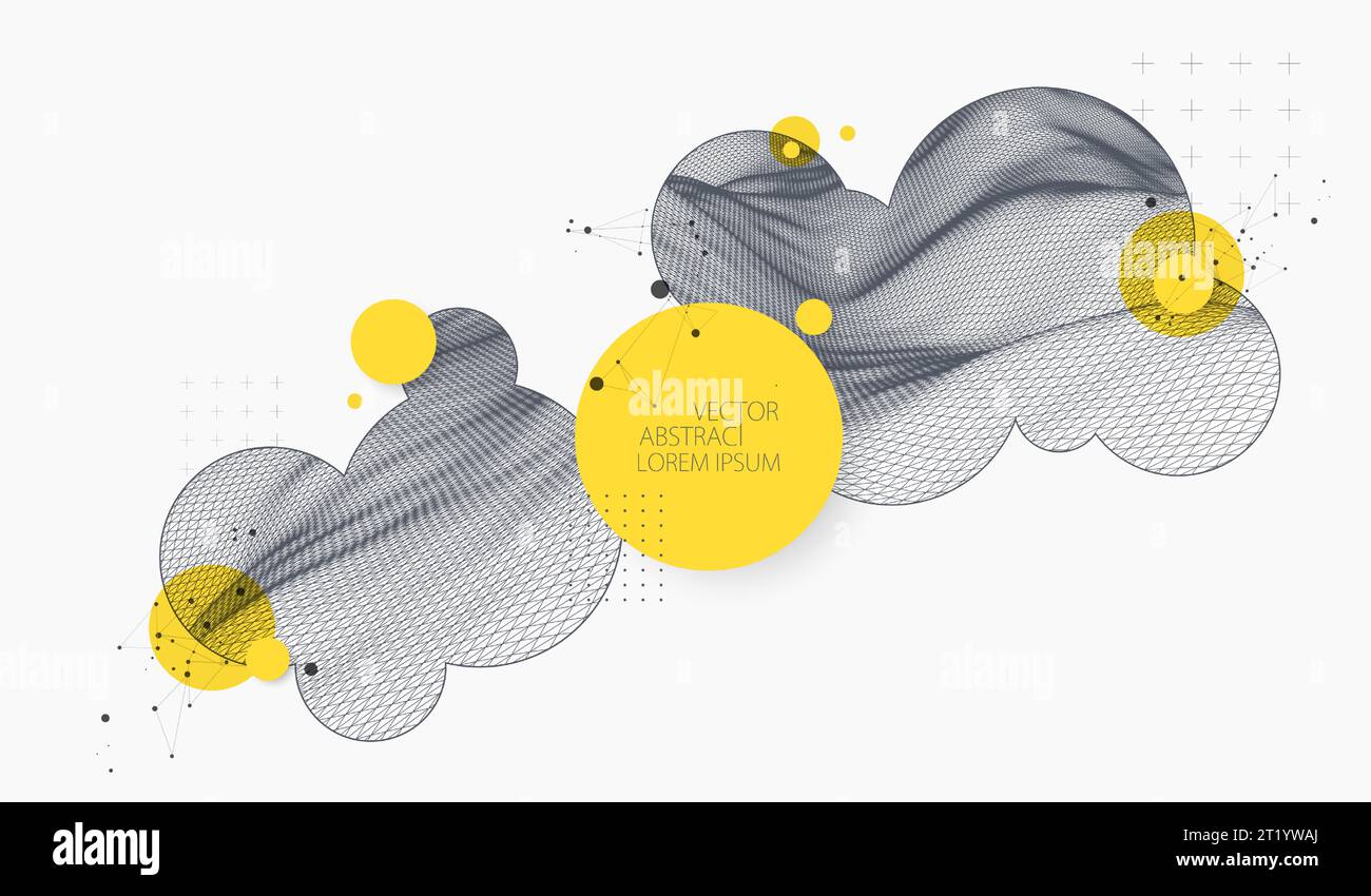 Modern science or technology abstract background. Wireframe spot ...