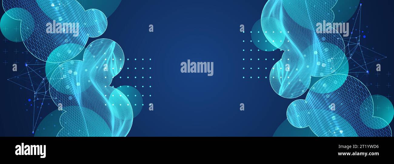 Modern science or technology abstract background. Wireframe spot ...