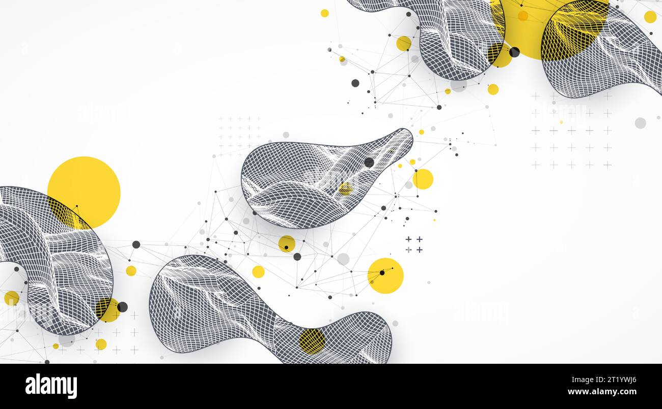 Modern science or technology spot elements. Trendy abstract background ...