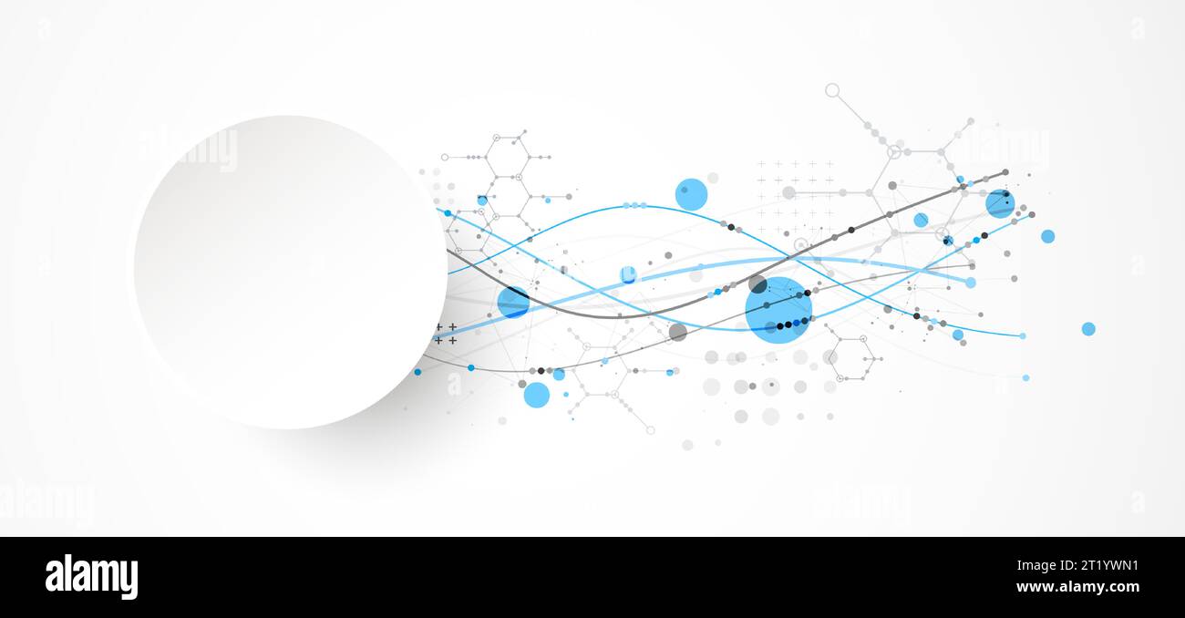 Science template. Background with lines of different colors with ...