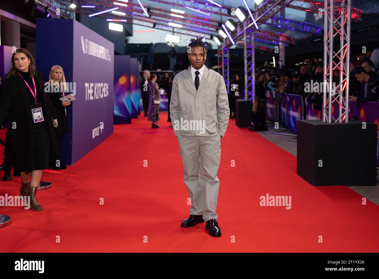 Rasaq Kukoyi poses for photographers upon arrival for the premiere of ...