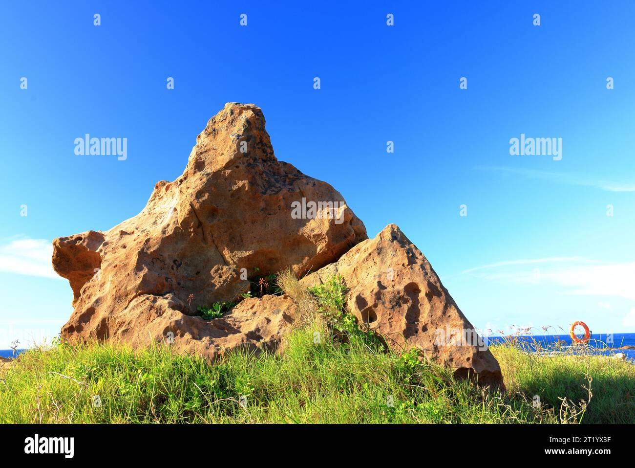Natural rock formation at Yehliu Geopark, one of most famous wonders in ...
