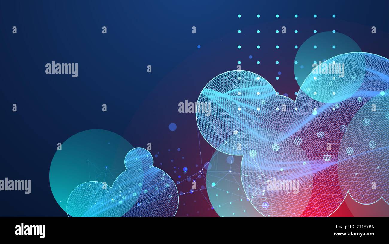 Modern science or technology abstract background. Wireframe spot ...