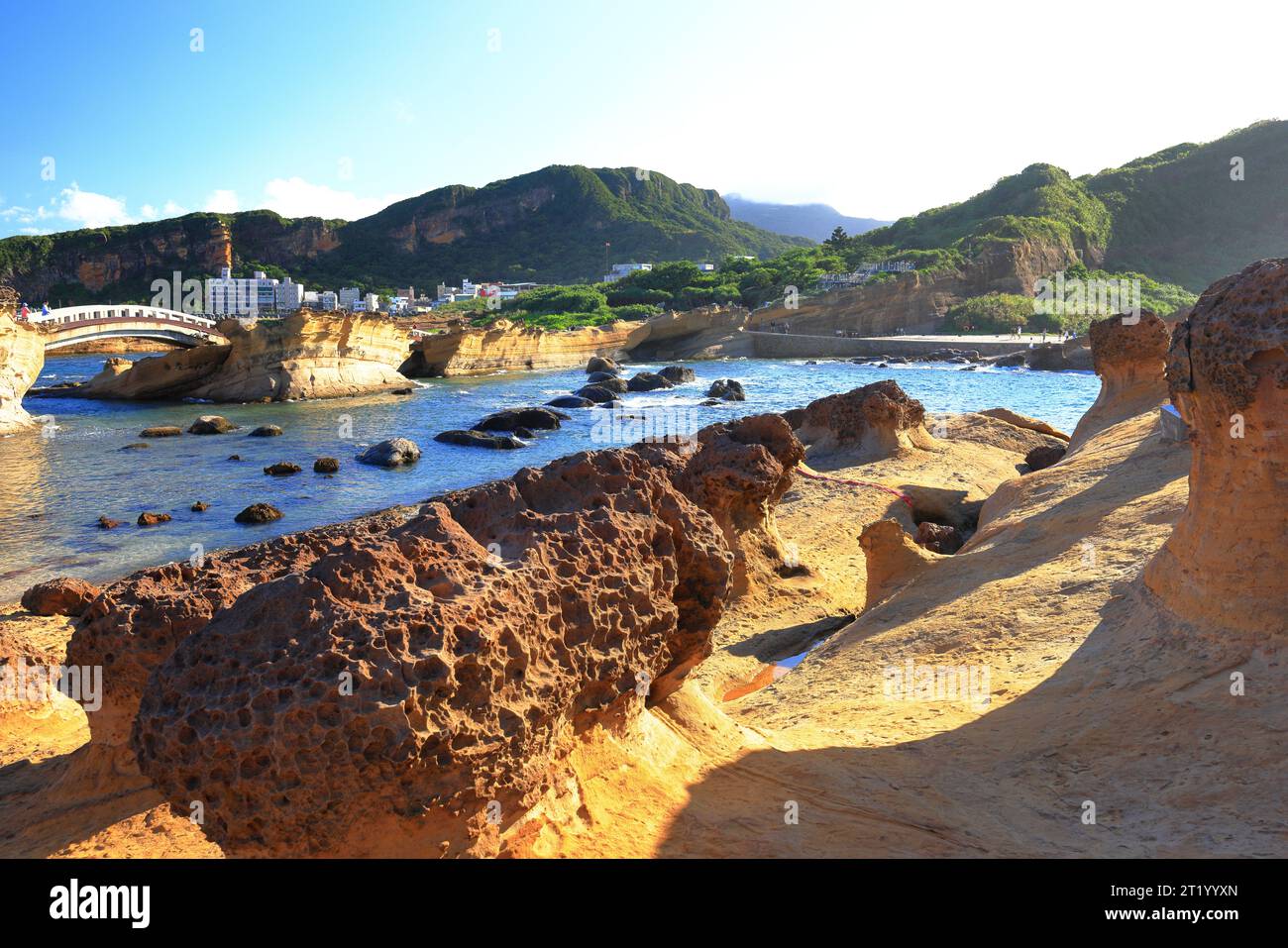 Natural rock formation at Yehliu Geopark, one of most famous wonders in ...