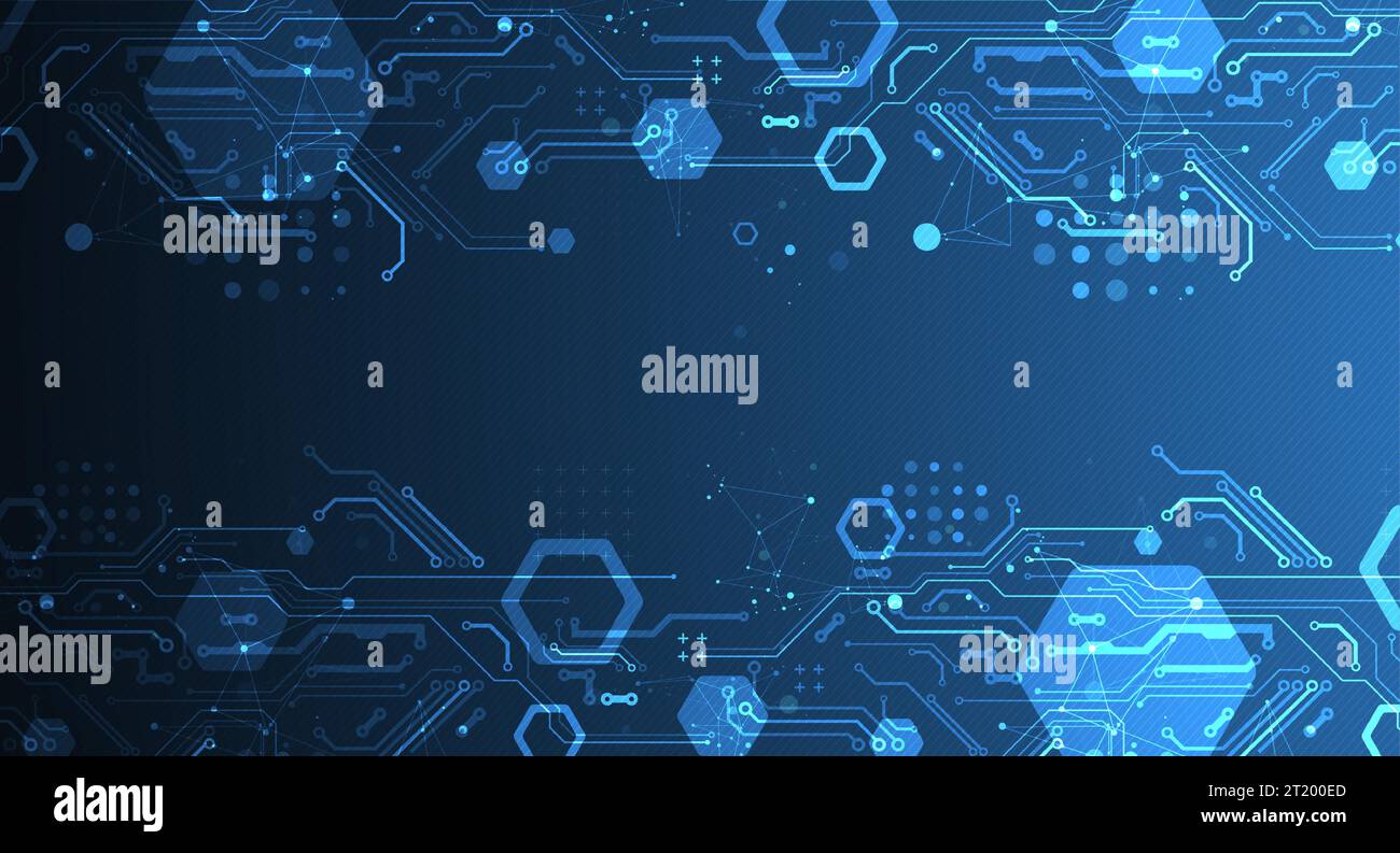 Abstract technology concept. Circuit board, high computer color ...