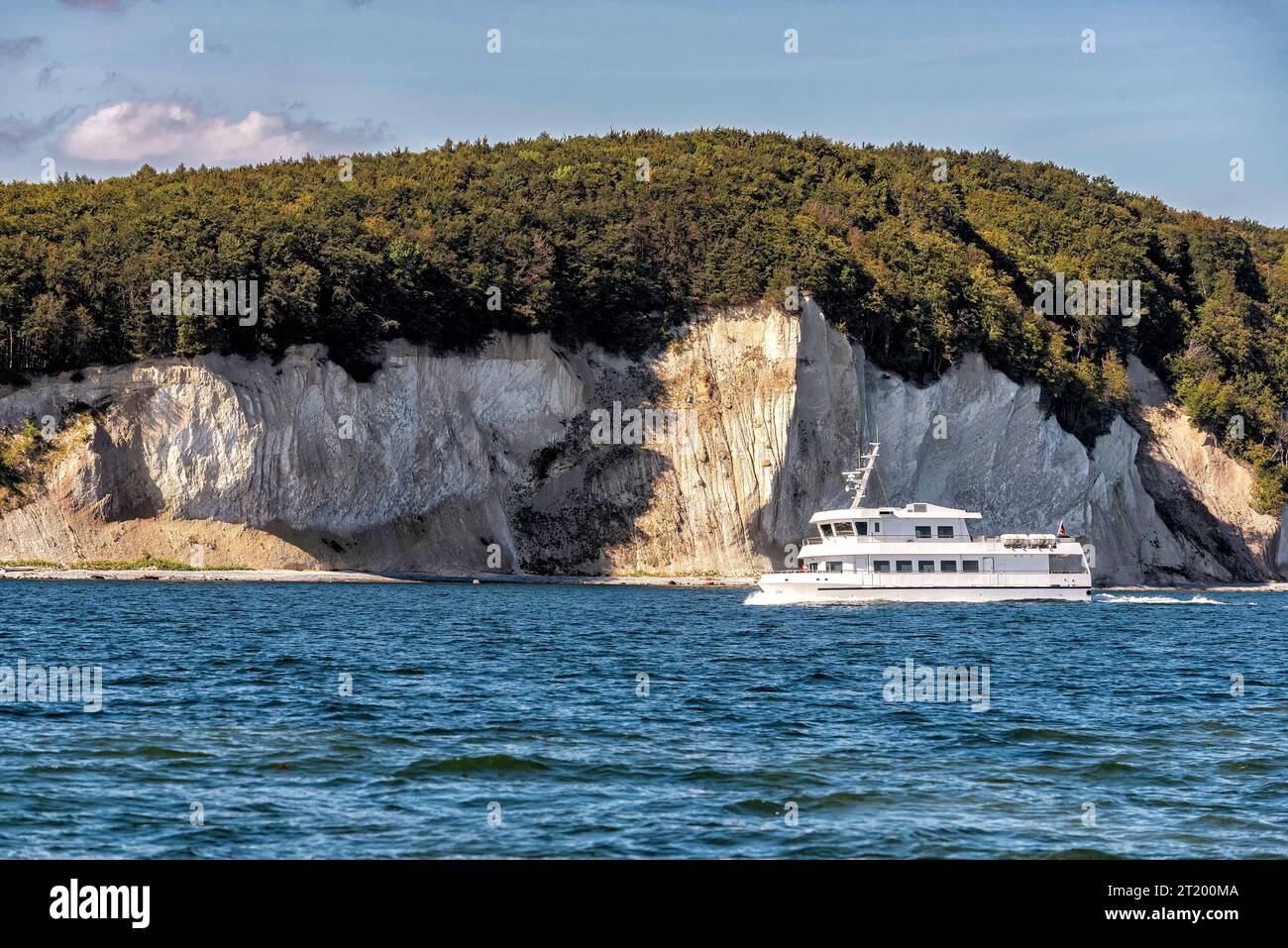 famous chalk cliffs on the coast of Rügen in Batlic Sea in Germany ...