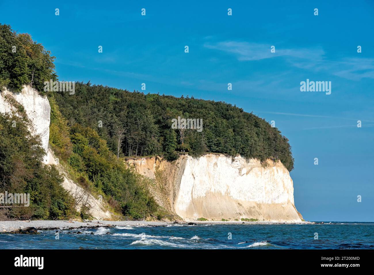 famous chalk cliffs on the coast of Rügen in Batlic Sea in Germany ...