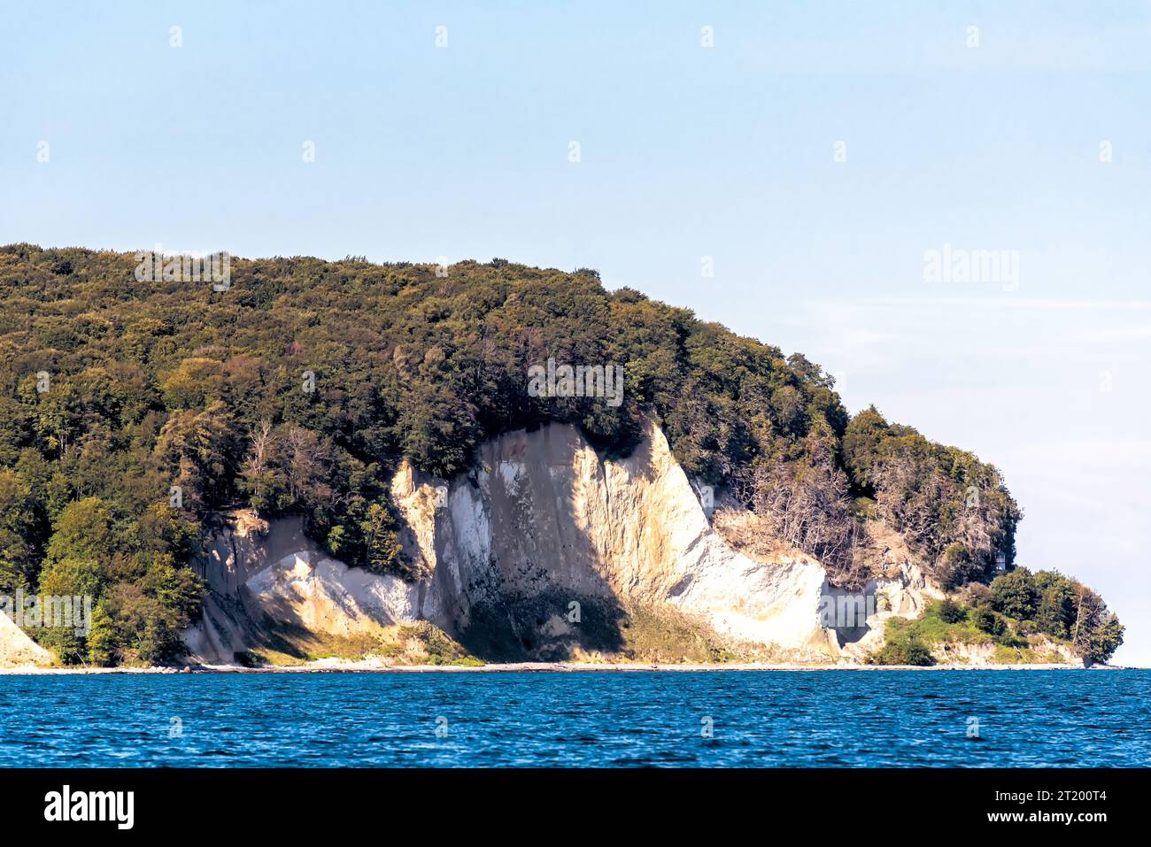 famous chalk cliffs on the coast of Rügen in Batlic Sea in Germany ...