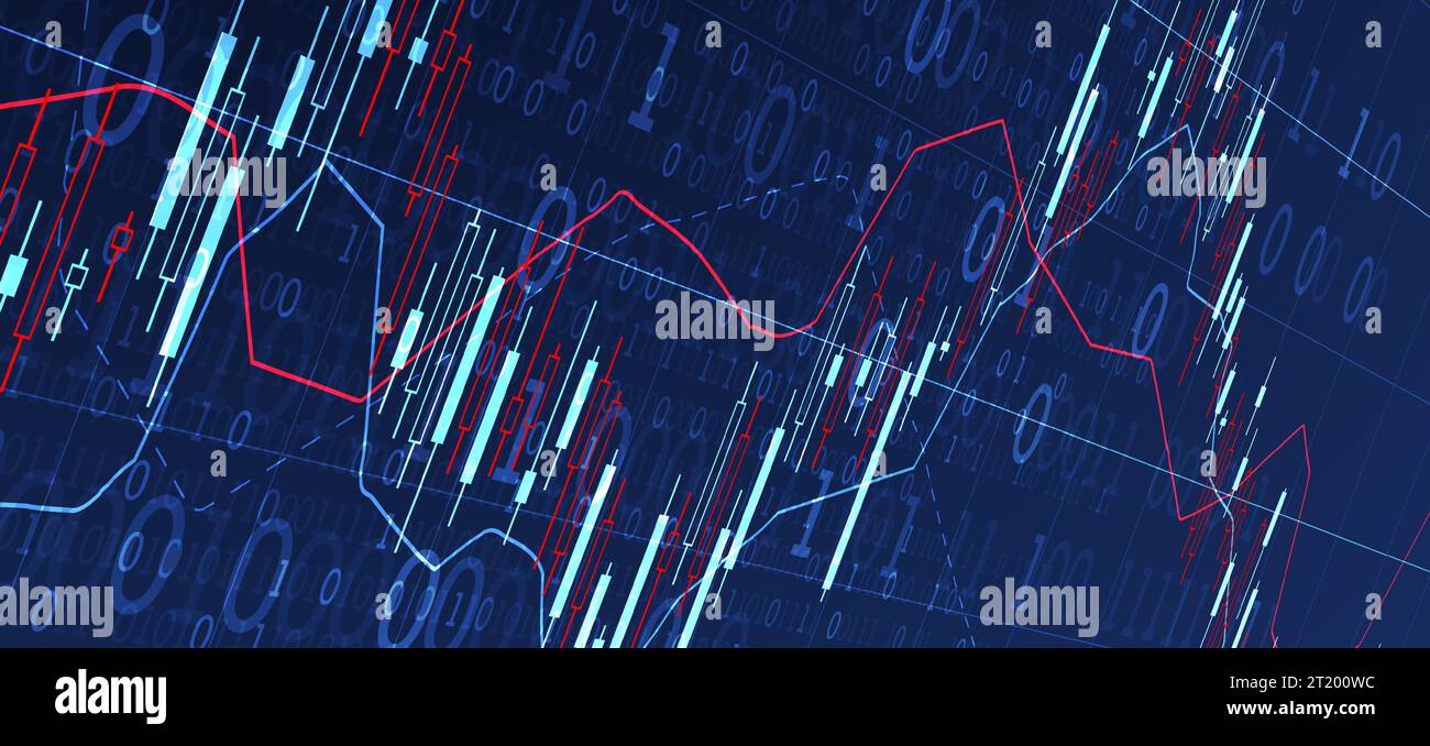 Financial trade concept. Stock market and exchange. Candle stick graph ...