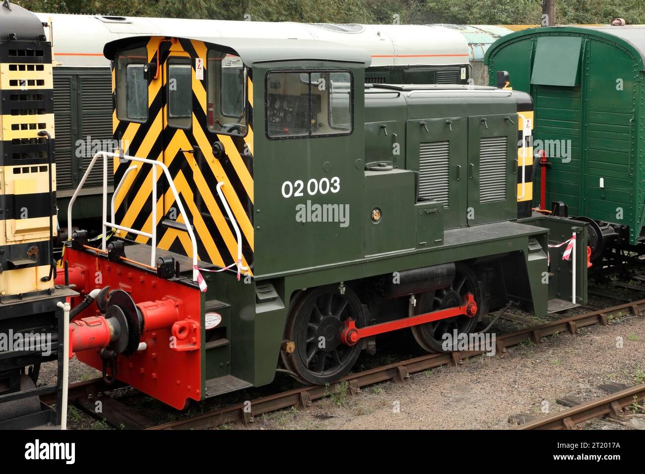Preserved Class 02 diesel shunting locomotive 02003 stabled at Barrow ...