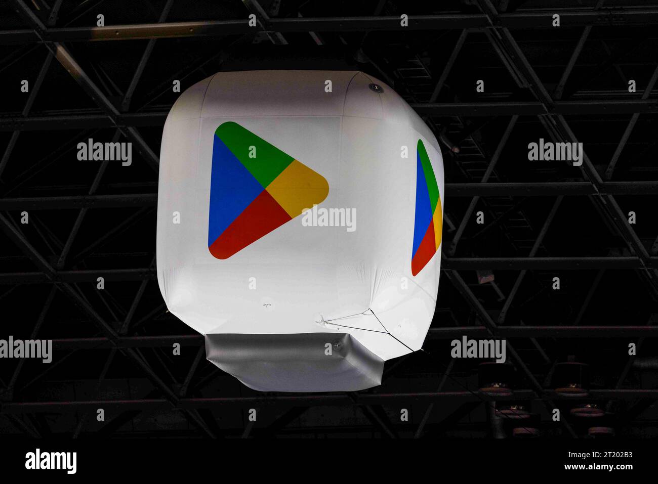 Chiba, Japan. 23rd Sep, 2023. Alphabet's Google play store exhibition booth at the Tokyo Game ...