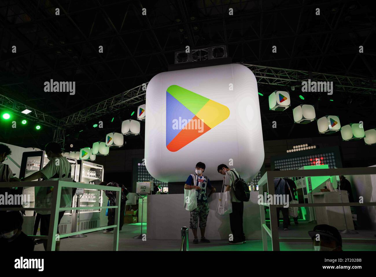 Chiba, Japan. 23rd Sep, 2023. Alphabet's Google play store exhibition booth at the Tokyo Game ...