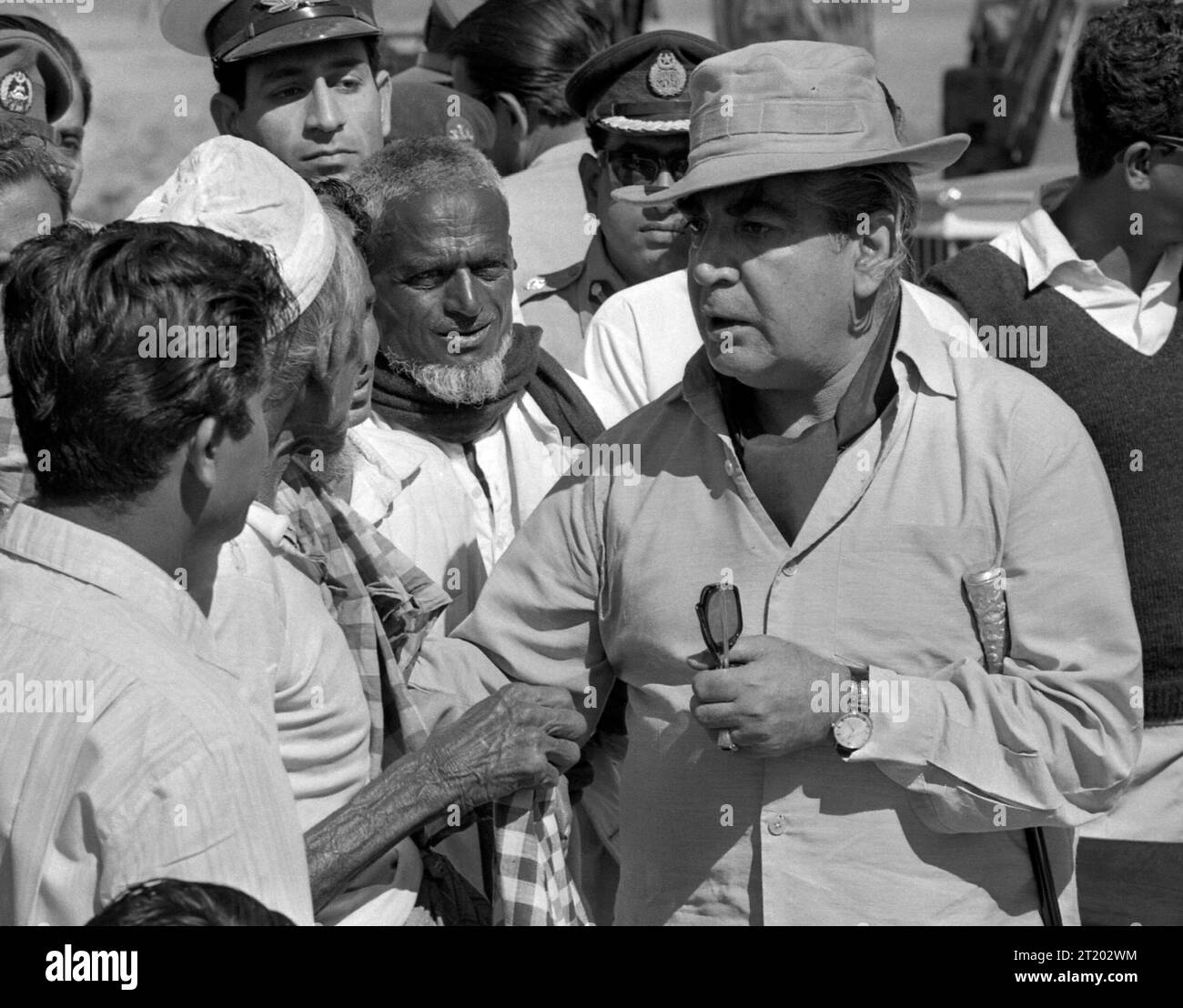 President Yahya Khan on his first grand tour of the devastated areas of ...