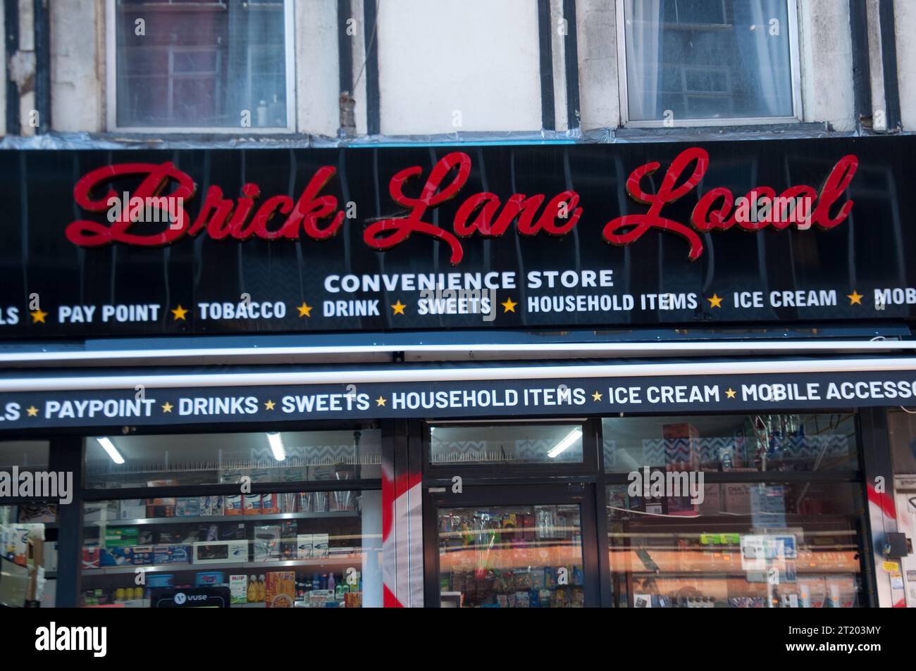 Supermarket, Brick Lane Local, Brick Lane, London, UK Stock Photo - Alamy