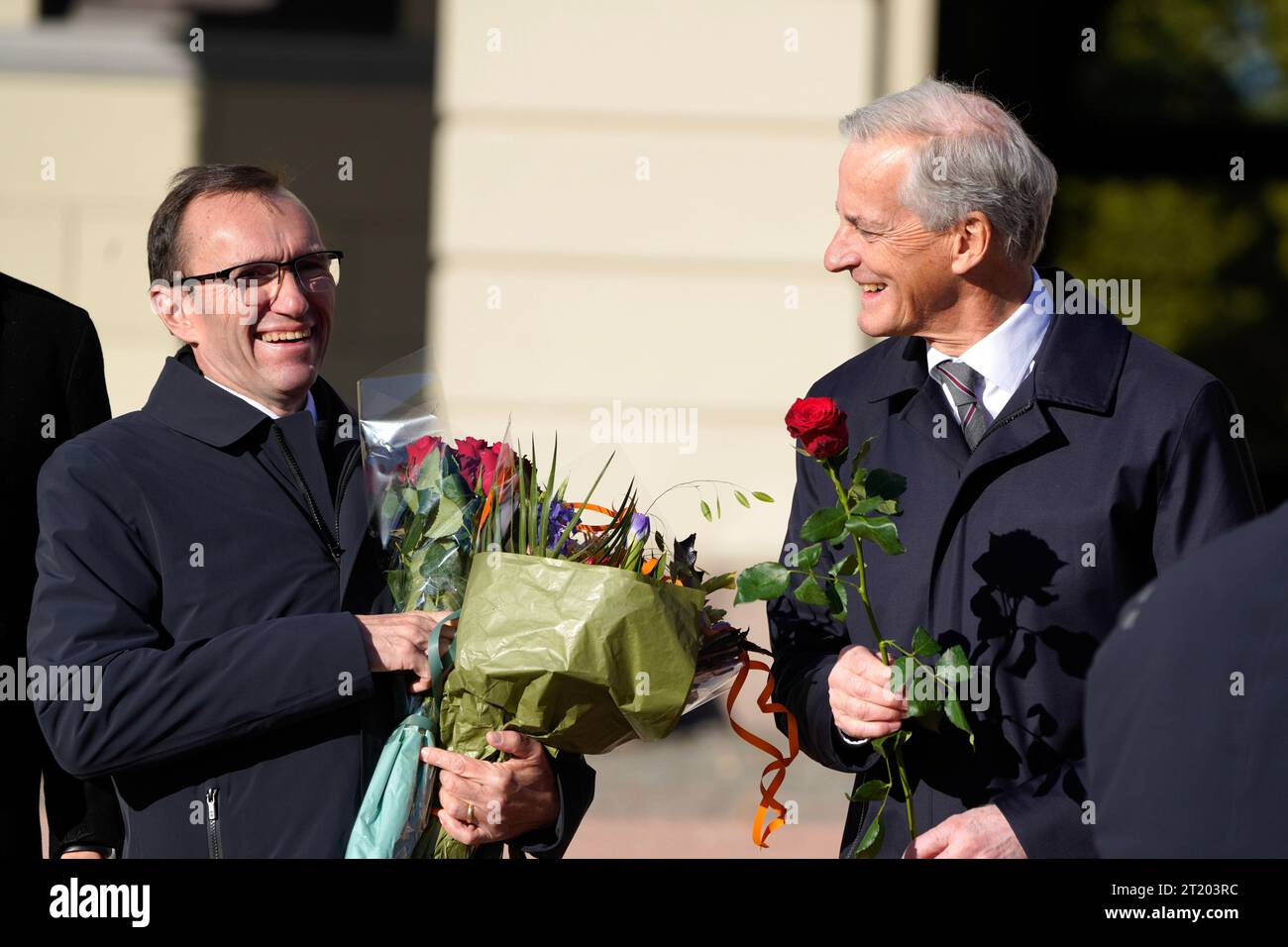 Oslo 20231016.New Foreign Minister Espen Barth Eide (Ap) and Prime Minister Jonas Gahr Støre ...