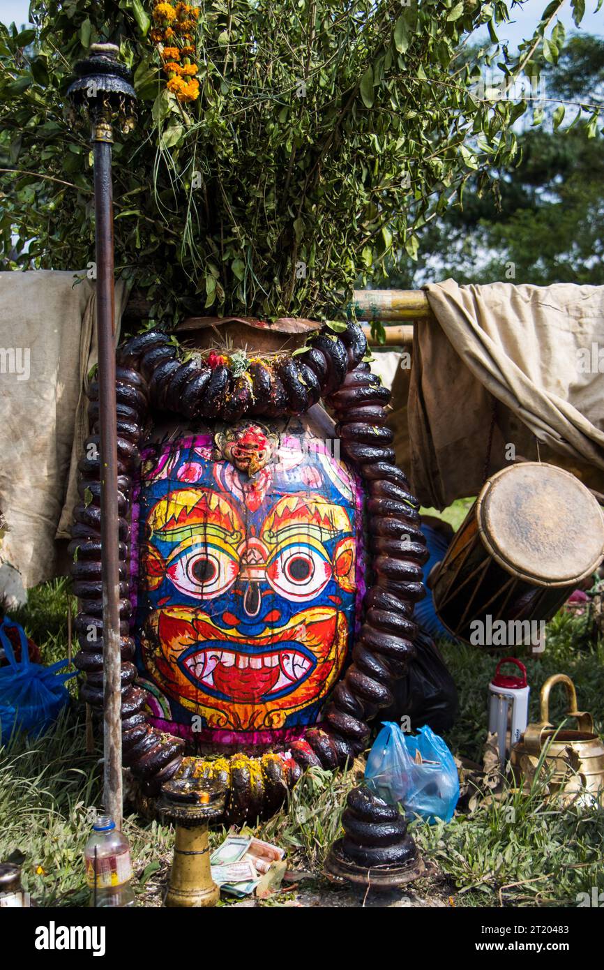 The sacred vessel known as "Kwoo:" is adorned with holy plants and ...