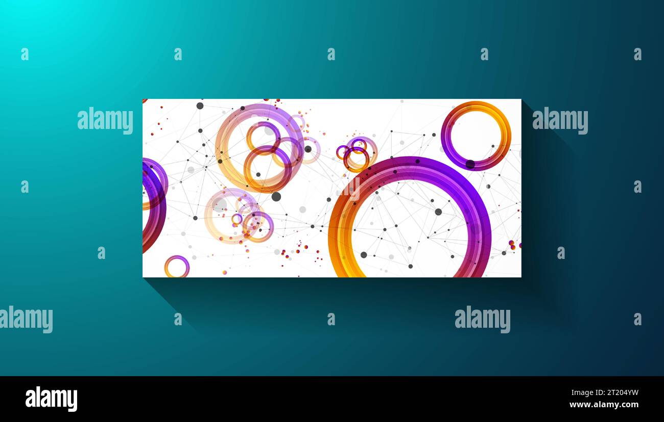 Abstract art concept in the form of a light frame from which the shadow ...