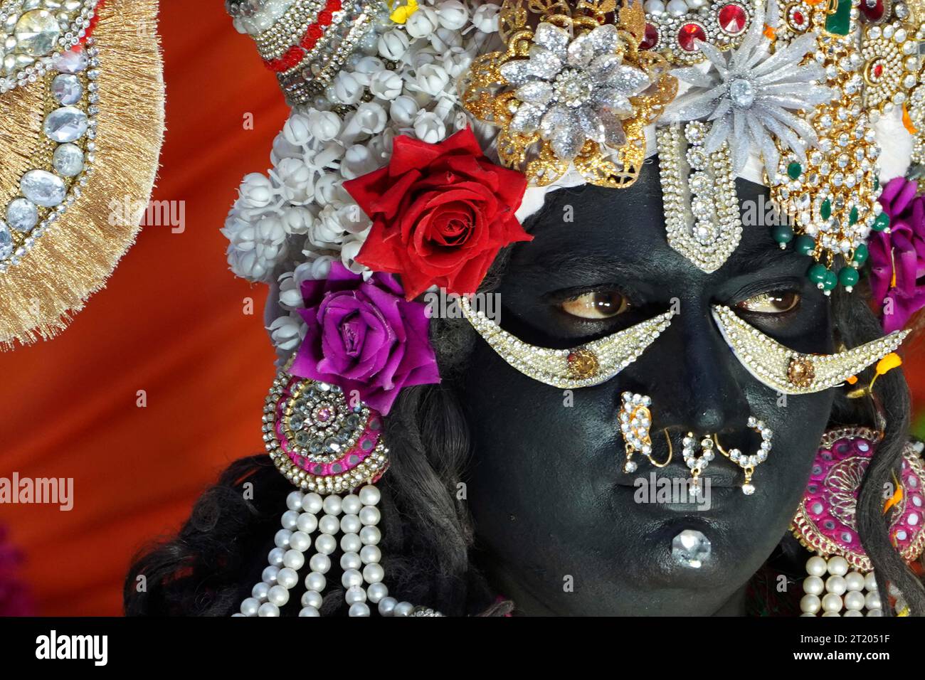 Ajmer, India. 15th Oct, 2023. An artist dressed as hindu Lord Shree ...