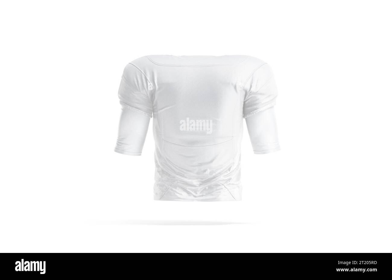 Blank white american football jersey mockup, back view, 3d rendering ...