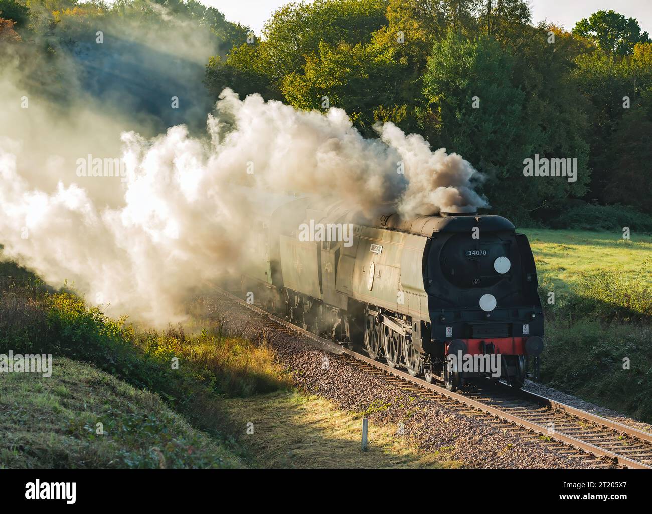 Steam train manston named after famous kent second world war hi-res ...