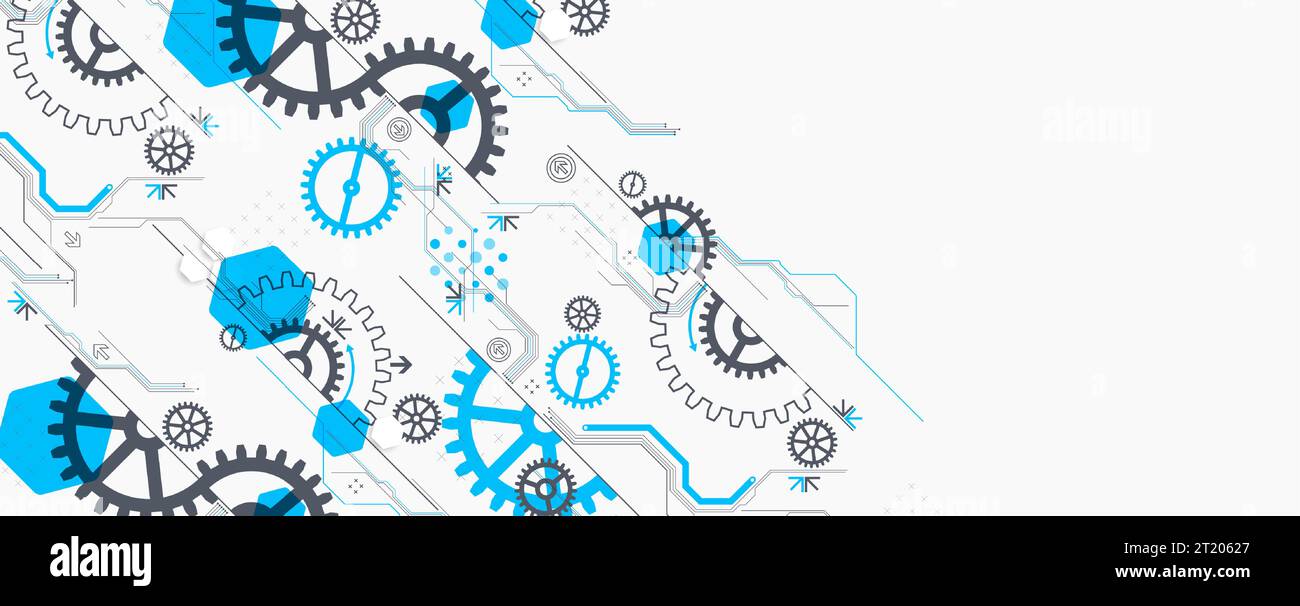 Abstract technology background. Cogwheels ART theme. Vector illustration Stock Vector Image ...