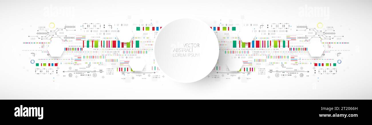 Abstract technology concept. Circuit board, high computer color ...