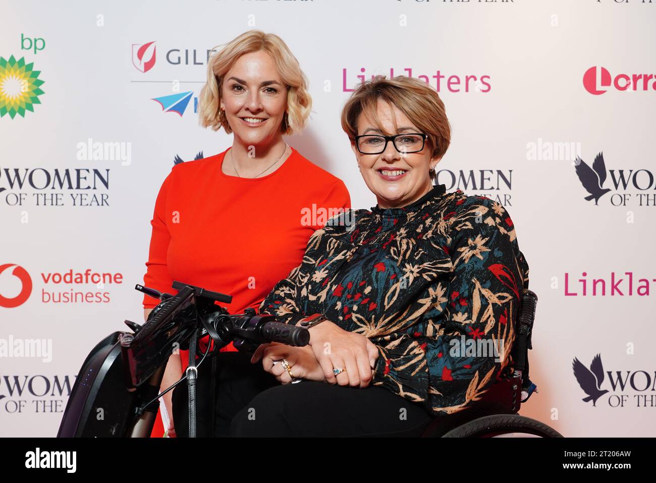 Lady Louise Vaughan (left) and Tanni Grey-Thompson arrive for the Women of the Year Lunch and ...