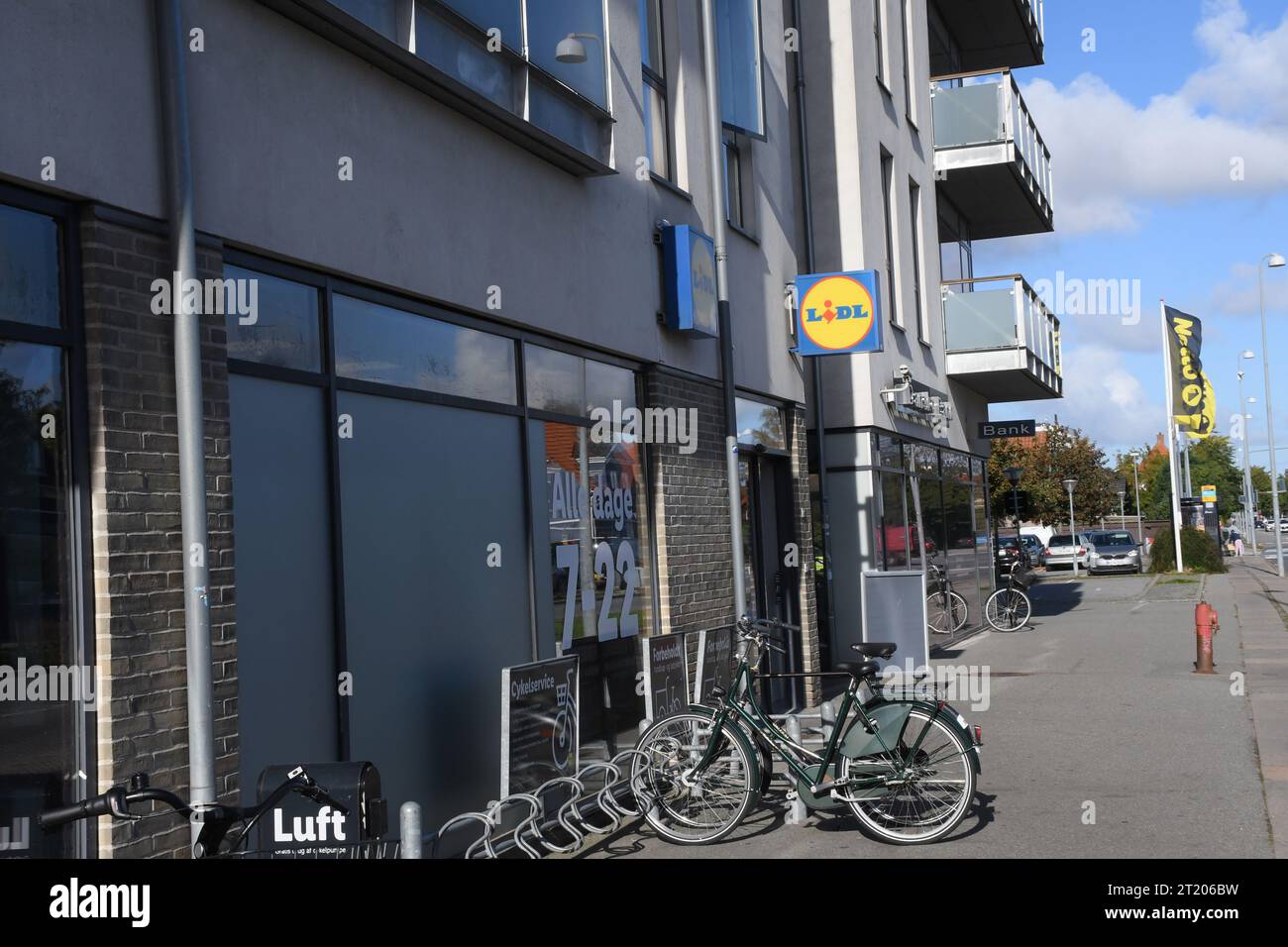 Copenhagen, Denmark /16 October. 2023/Deutsche Lidl store in Kastrup ...