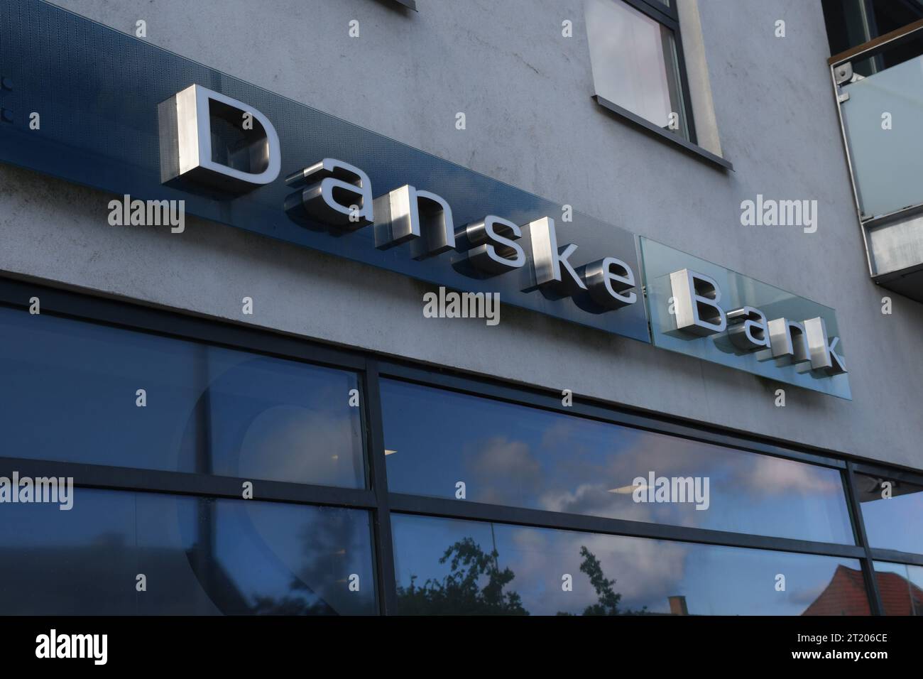 Copenhagen, Denmark /16 October. 2023/. Danske bank branch in Kastrup ...
